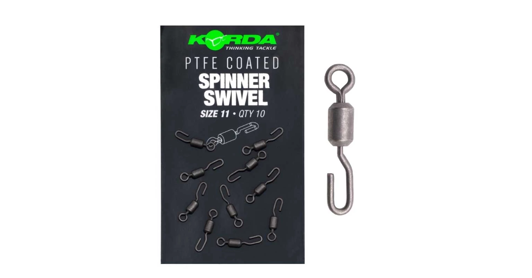 Korda PTFE Spinner Swivel XX forgó Size 11